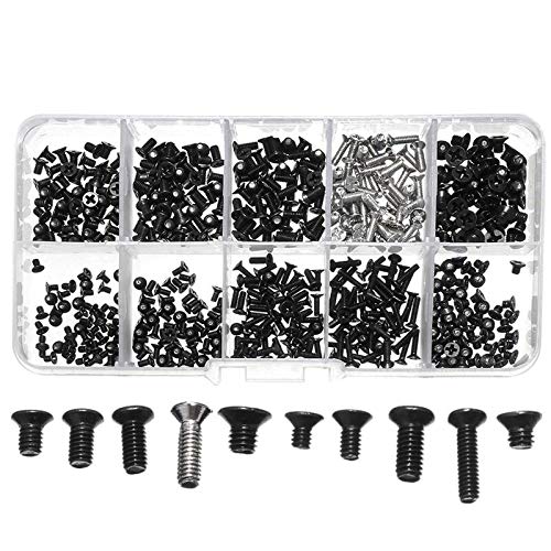 500Pcs for Laptop Notebook for Computer Screw Kit Set for IBM Hp Dell for Lenovo Samsung Sony Toshiba Gateway Acer - (Size: M2/ 3mm/ Black) SCRW-196916