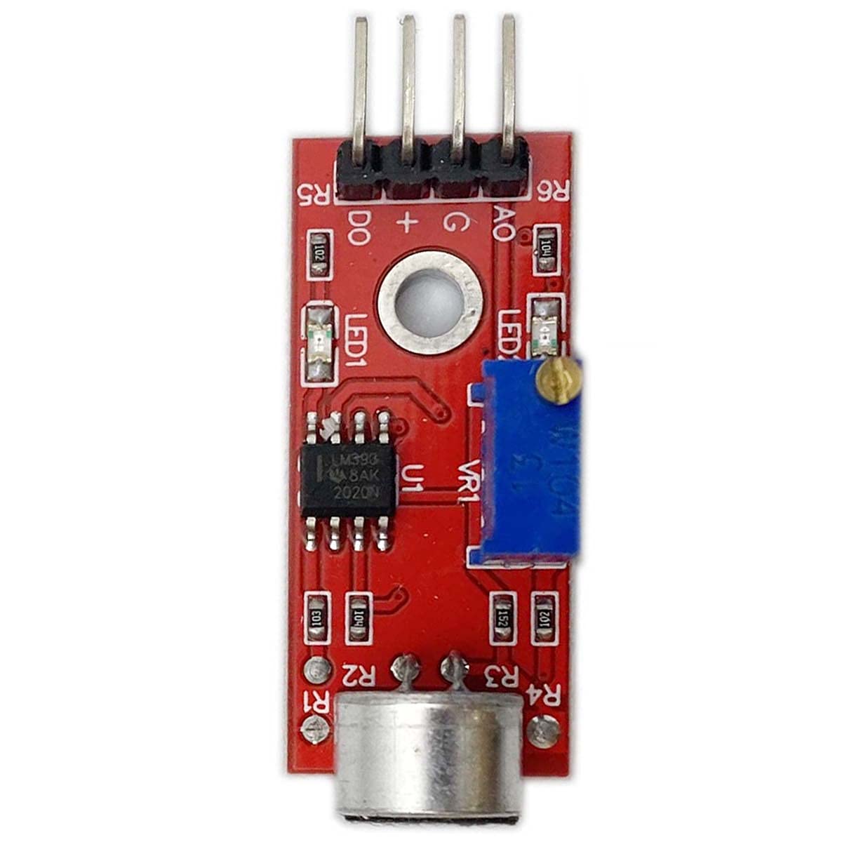 Kiro&Seeu 5PCS Microphone Sensor High Sensitivity Sound Detection Module Compatible with Ar-duino PIC AVR Raspberry Pi 2 3 3B+ 4 Robot Smart Car(S-MD-5P)
