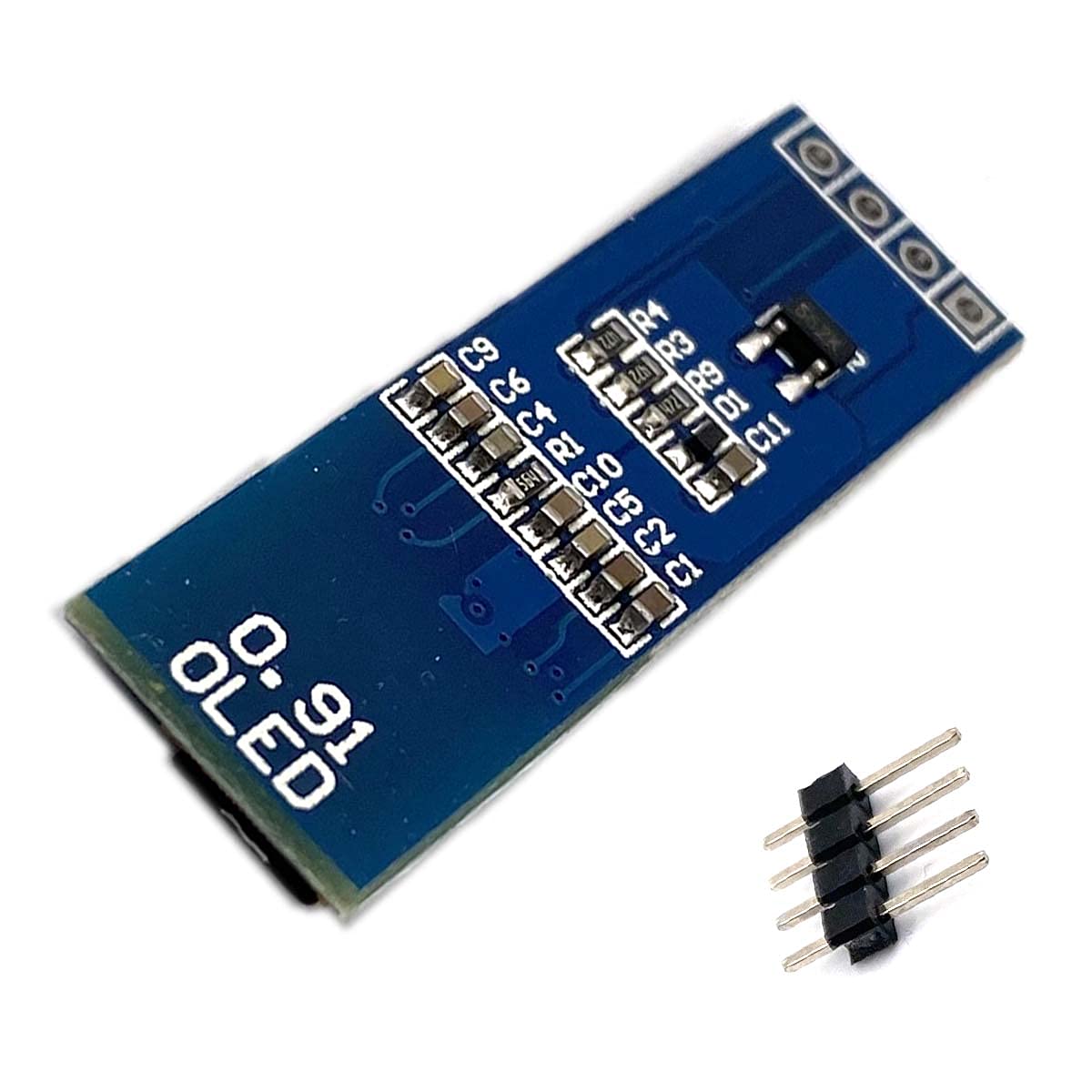 Kiro&Seeu 0.91 inch 128x32 I2C IIC Serial OLED LCD Display Screen DIY Module 4-PIN DC 3.3V 5V 12832 SSD1306 Low Consumption LED Display Compatible with PIC Ar-duino