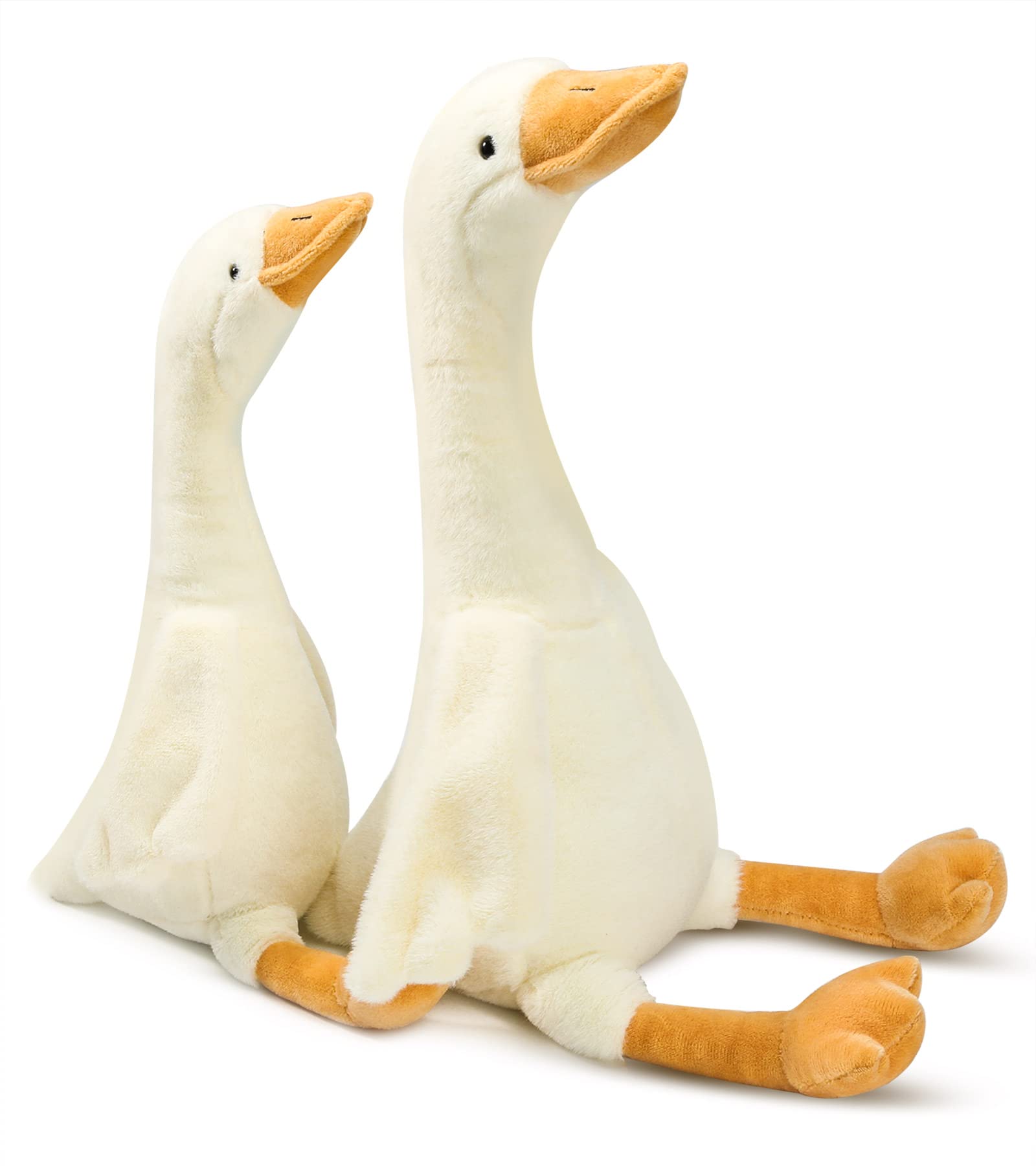 14" Swan Stuffed Animal, Soft Smooth Goose Plush Stuff Toy Gifts for Child Boys Girls (White)
