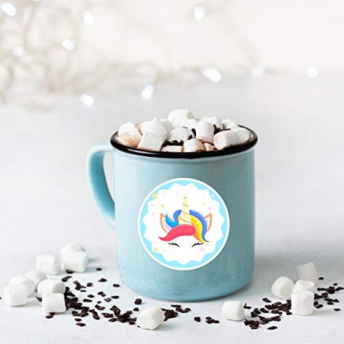 500Pcs Unicorn Stickers Roll in 9 Cute Designs, Motivational Reward Labels Sticker for School, Sealing Cards & Party Decoration (Unicorn)