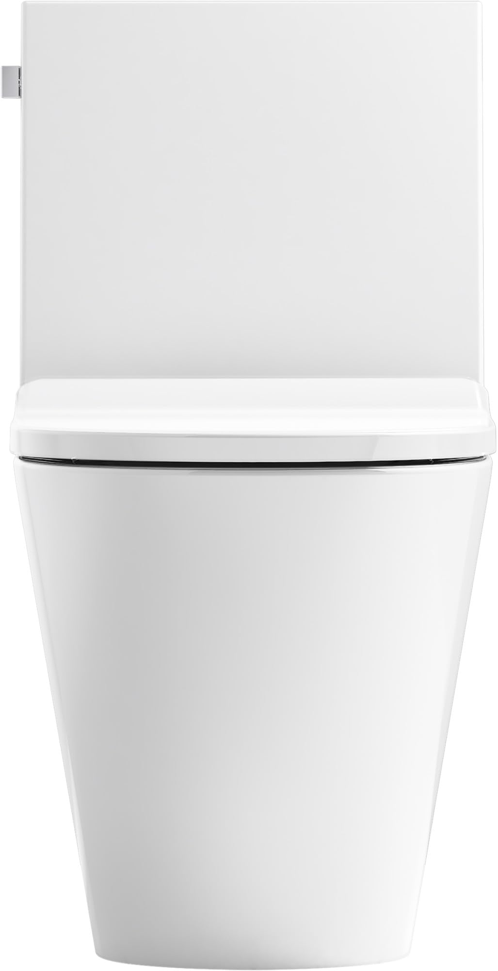 KOHLER 22378-0 Brazn One-Piece Compact Elongated Toilet with Skirted Trapway, Dual-Flush 0.8 or 1.28 GPF, White
