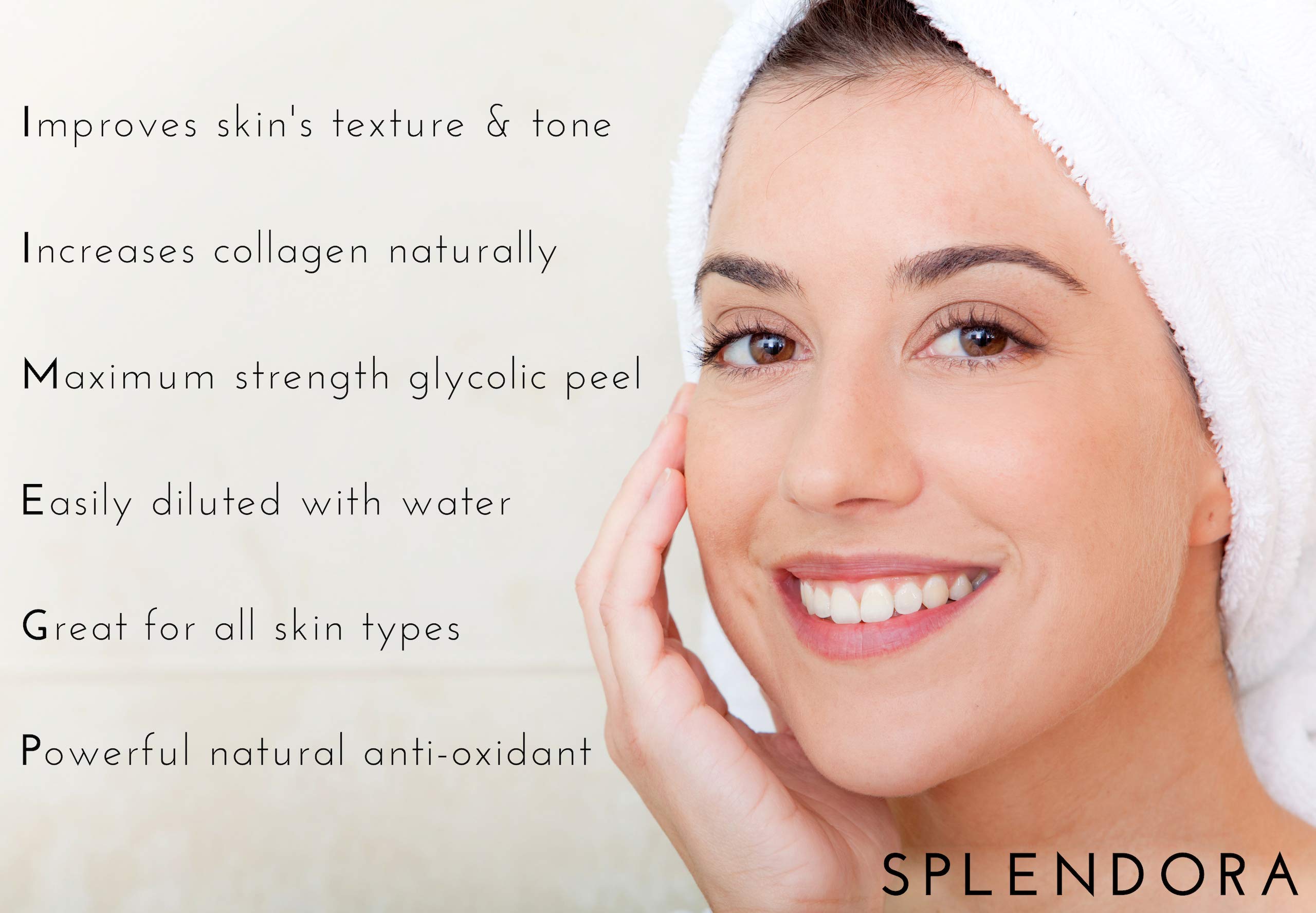 Glycolic Acid Peel 70% - Pro Skin Peel - Age Defying, Erase Wrinkles, Large Pores, Acne Scars, Blackheads, Stretch Marks