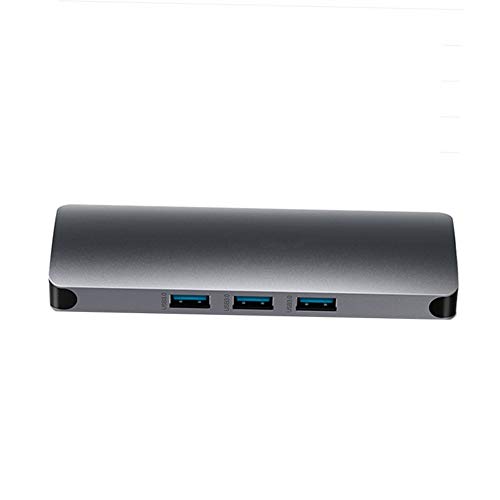 XUNMAIFHB Portable Docking Station,Type-c Docking Station, Converter Nine in one hub gigabit Network Port/HDMI/Audi/Mic Sound Card / USB3.0 / Micro SD Card Reader Fast Transmission