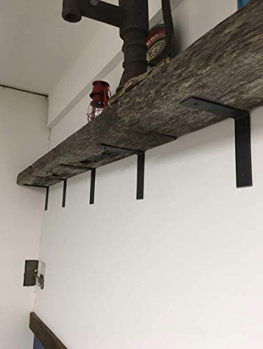 4 Pack - 8"L x 6"H Angle Shelf Bracket, Iron Shelf Brackets, Metal Shelf Bracket, Industrial Shelf Bracket, Modern Shelf Bracket, Shelving