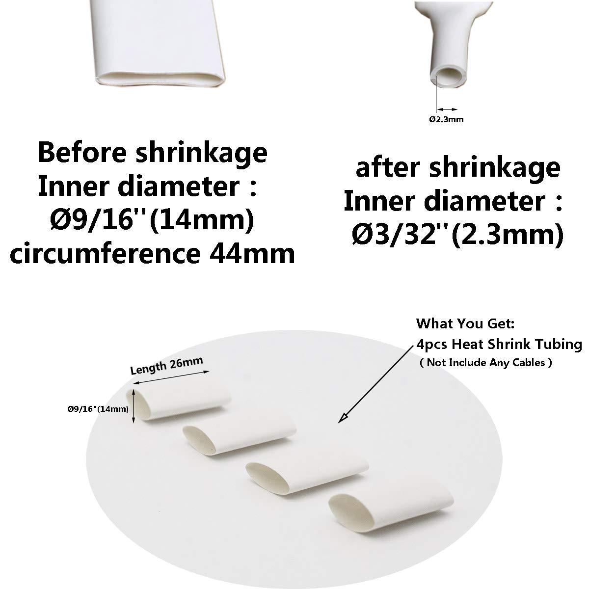 6:1 Dual Wall Adhesive Super Heat Shrink Tubing,Wire Repair,Mac Book Air Pro Charging Cable Crack Damage Charge Repair,Mouse Cable Protector,Saver Cover for Type C,iPhone,Apple Lightning,HDMI (4)