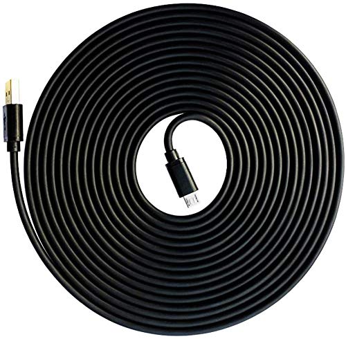 MOYEEL 42.5Ft(13M) Power Extension Cable for Wyze Cam/Wyze Cam Pan, Blink Mini/Blink XT Cam, Yi Camera, NestCam Indoor and Quick Charge Power for Home Security Camera (Black) (1 Pack)