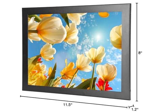 12.3 inch Portable Monitor, 16:9 Computer Display 2160x1440 Full HD IPS Screen, HDMI/VGA Gaming Monitor for Computers, Microscopes, DVDs, Camcorders(2K)