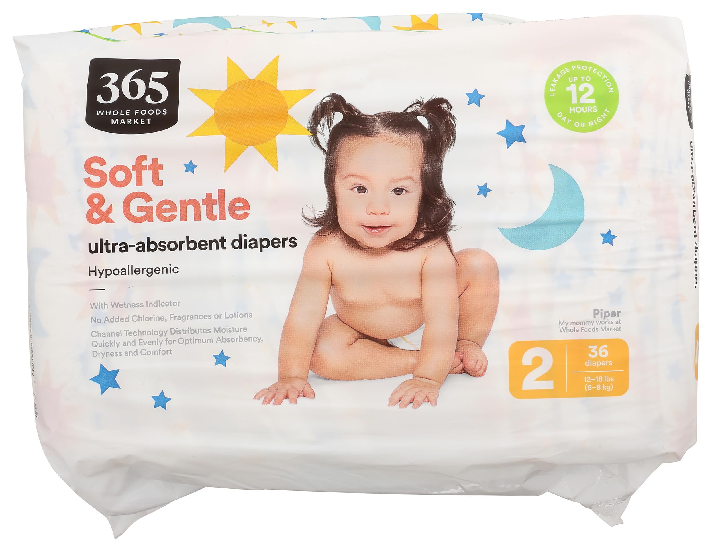 365 by Whole Foods Market, Size 2 Diapers, 36 Count