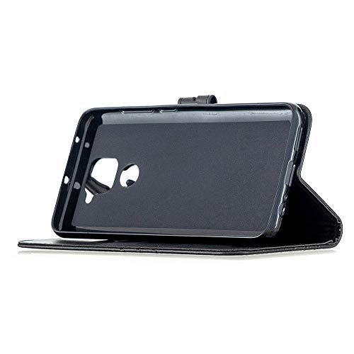 Asdsinfor Compatible with Xiaomi Redmi Note 9S Case PU Leather Durable Wallet Case Credit Cards Slot with Stand for Flip Magnetic Compatible with Xiaomi Redmi Note 9 Pro/Note 9 Pro Max Black HXPU