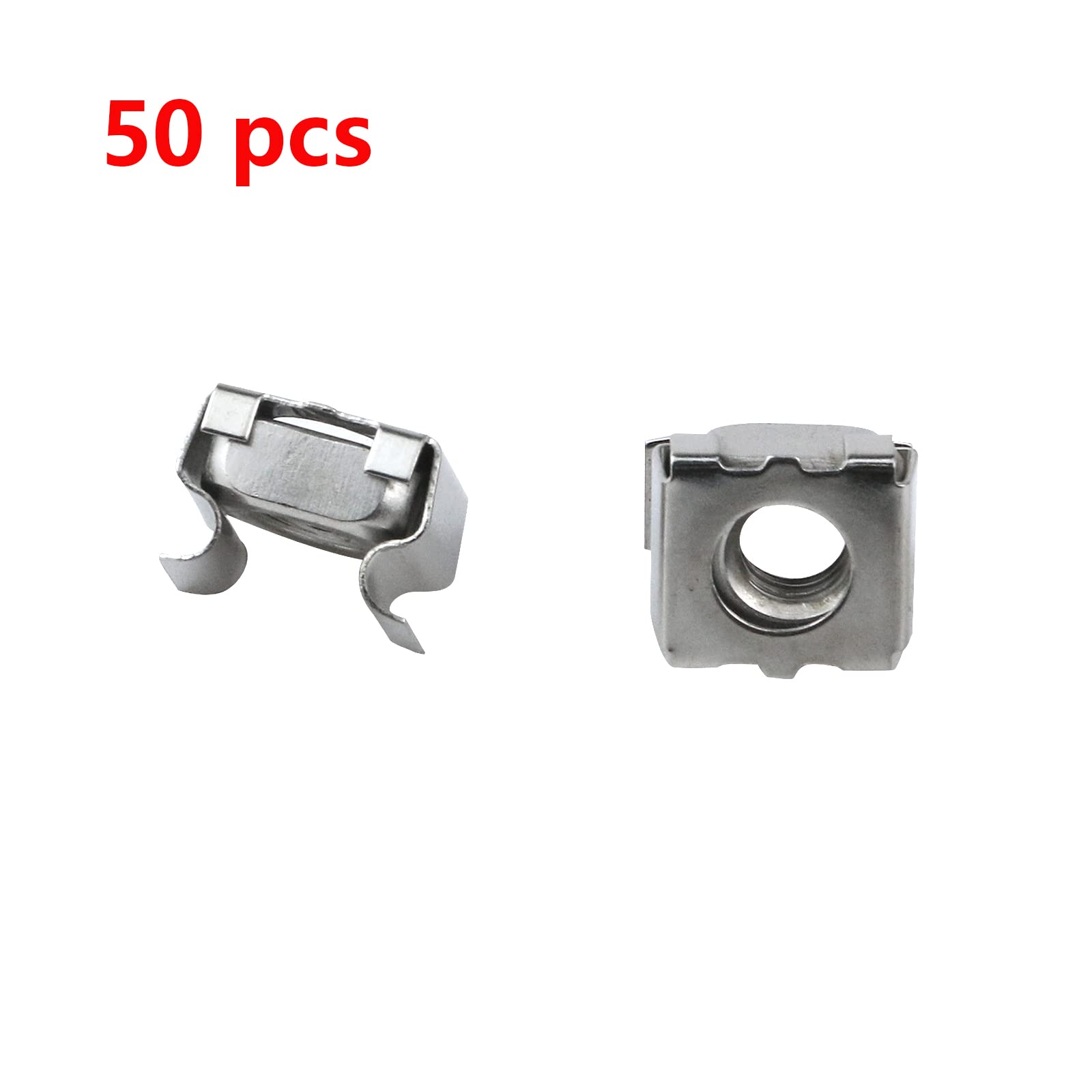 Antrader M6 Cage Nuts, M6 Mounting Cage Nuts for Server Shelves Rack & Cabinet Pack of 50