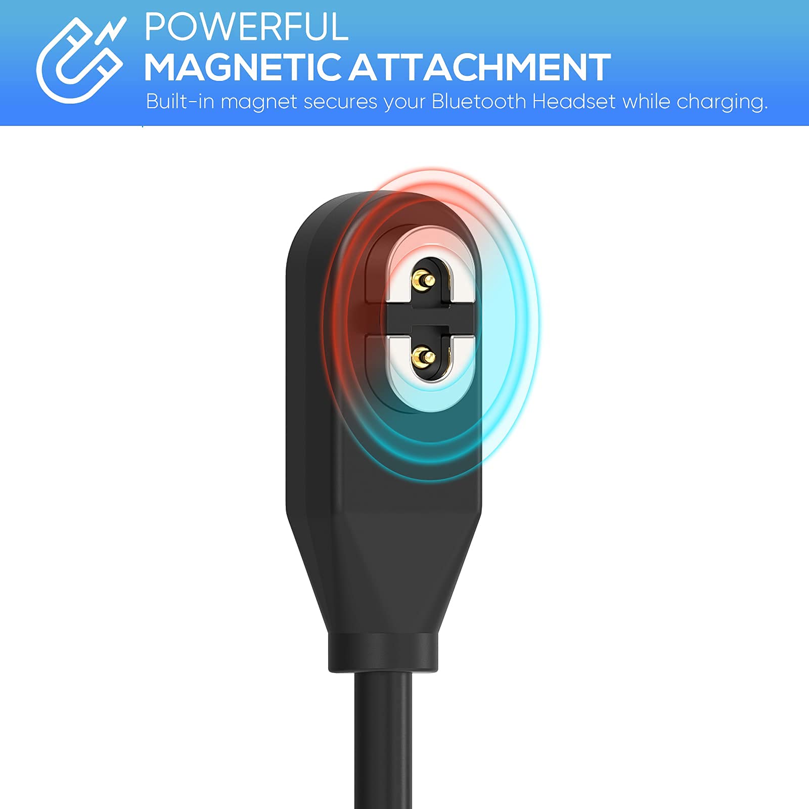 2Pack Magnetic Charging Cable Replacement for AfterShokz Aeropex AS800/OpenComm ASC100SG&Shokz OpenRun Pro&Mini, Bone Conduction Wireless Headphone USB Charging Cord Charger Accessories for Aftershokz