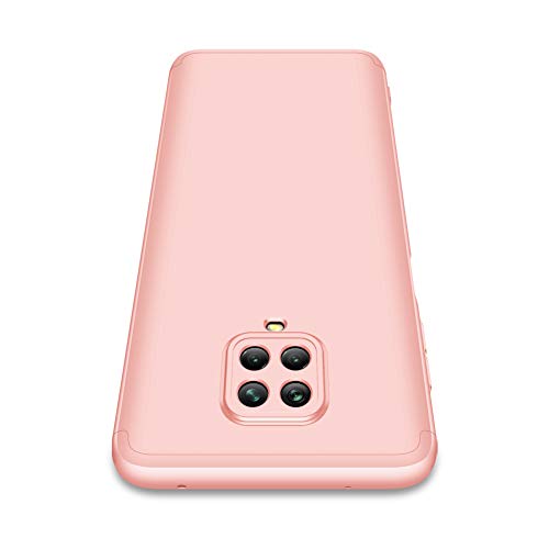 Asdsinfor Compatible with Redmi Note 9S Case 3 in 1 360 Degree Full Body Case Slim Hard PC Plastic Anti-Scratch Bumper Compatible with Xiaomi Redmi Note 9 Pro/Note 9 Pro Max 3 in 1 Rose Gold AD