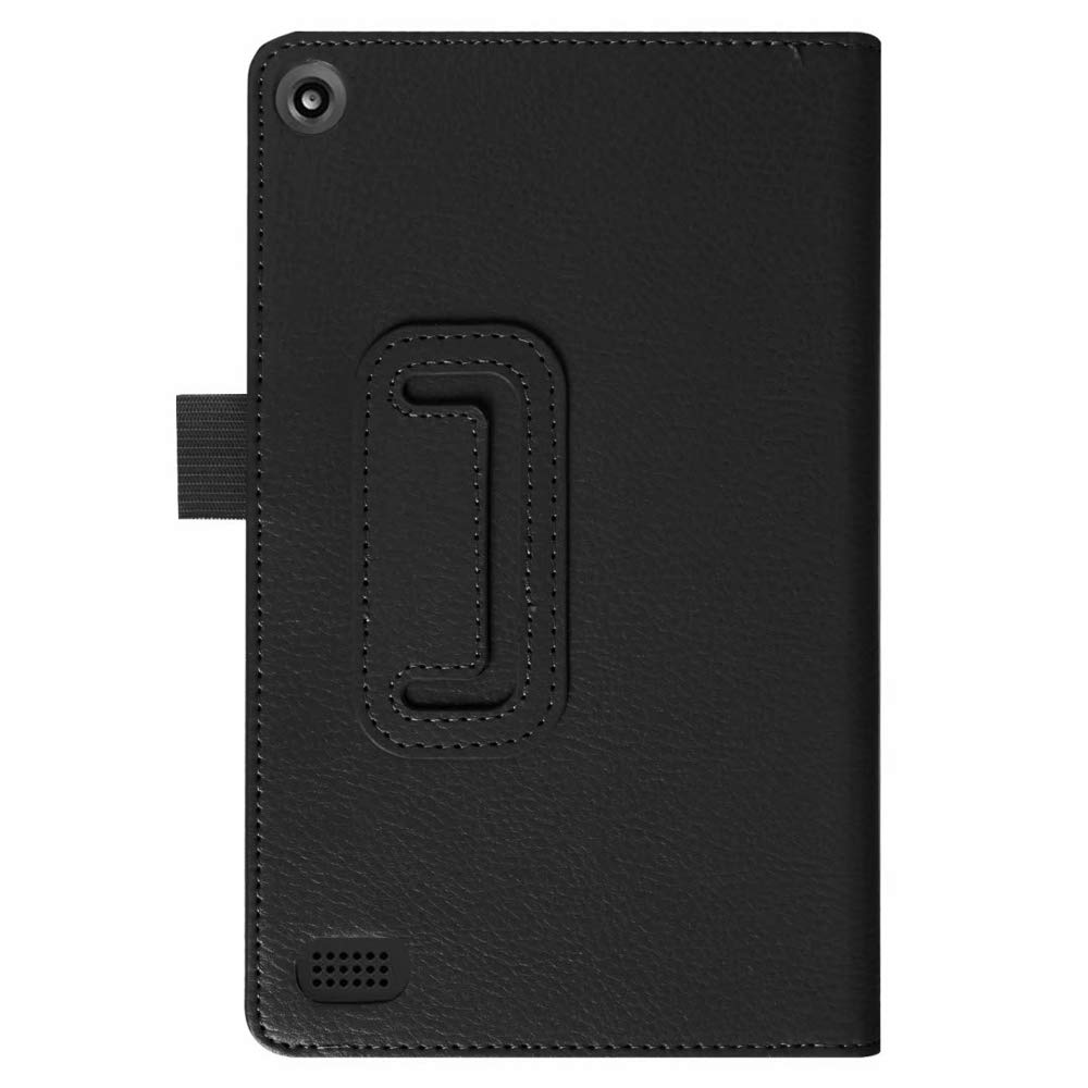 for Amazon Kindle All New Fire 7 SR043KL 7th/9th Generation Smart Cover,Ultra Slim Folio Stand Leather Case Cover for Kindle Fire HD7 7" (2017/2019 Release) (Li-Black)