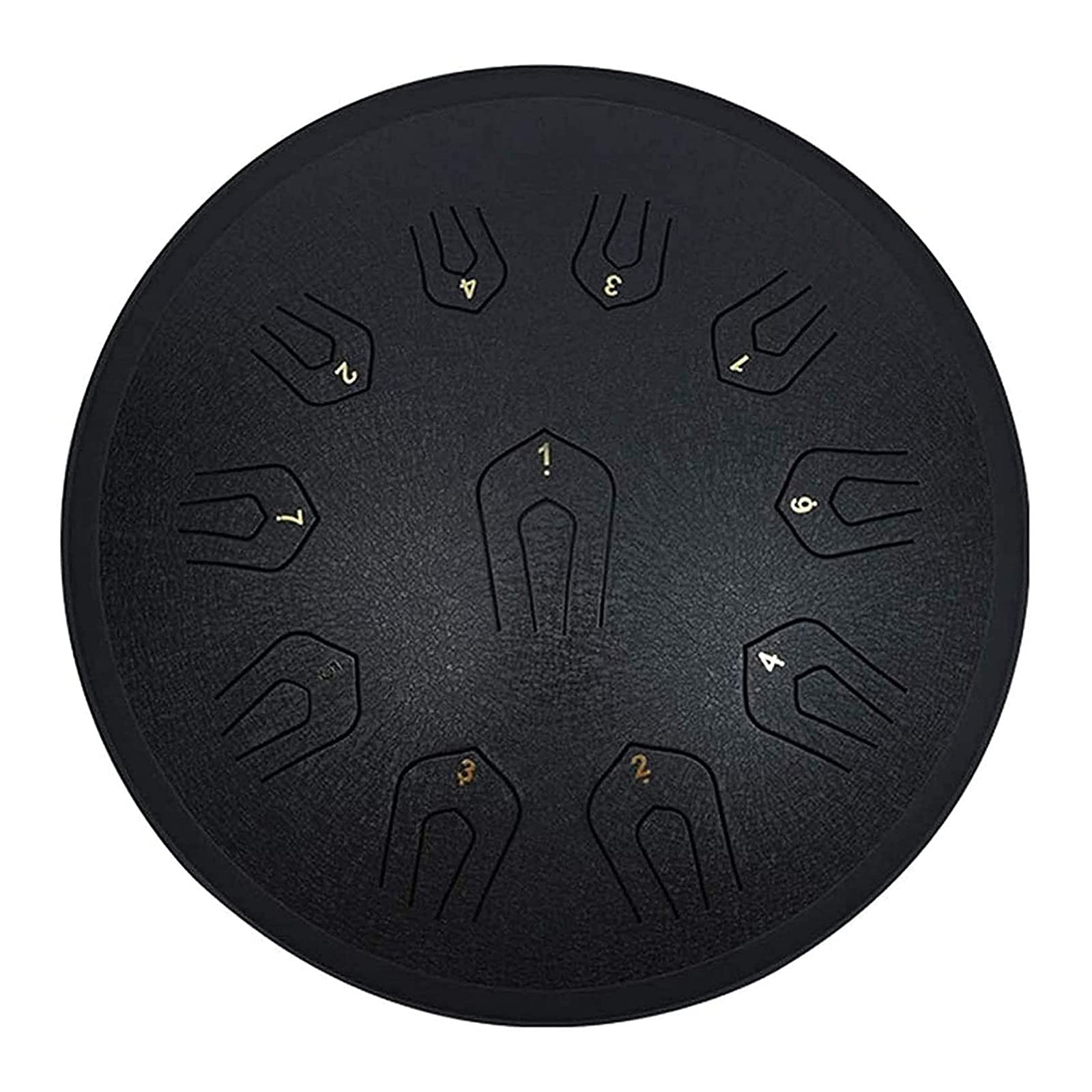18 Inch Steel Tongue Drum 22 Notes Handpan Drum Tank Drum C Key Professional Music Panda Drum with Travel Bag for Yoga, Meditation, Music Therapy (Color : Black)