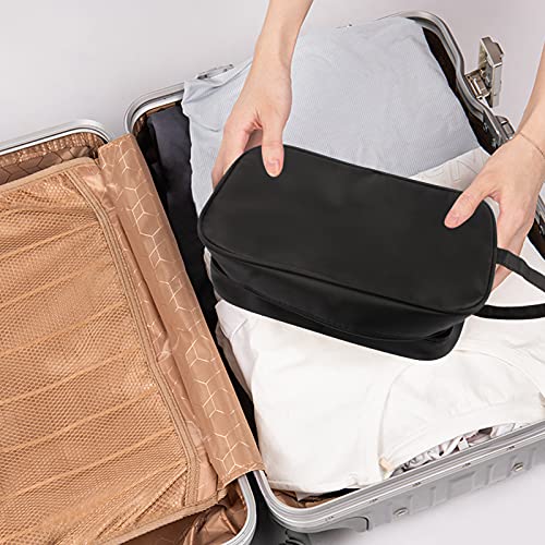 YEEPSYS Toiletry Bag for Men, Water Resistant Mens Shaving Bag for Travelling, Travel Dopp Kit for Toiletries Accessories (Black)