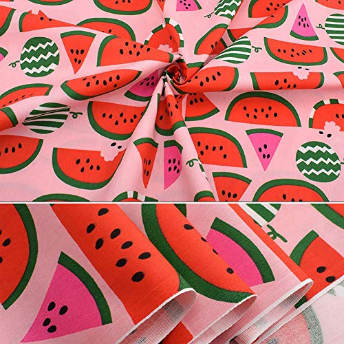 10PCS Fruit Cotton Fabric Bundles 20 x 20 Inch Printed Fat Quarter Fabric Pre-Cut Squares Sheets Fabric for Patchwork Sewing DIY Crafting Quilting