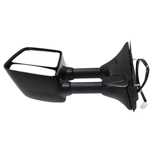 AutoShack KAPNI1320203 Driver Towing Mirror Power Black Textured Heated Manual Folding Replacement for 2006 2007 2008 2009 2010 2011 2012 2013 2014 2015 Nissan Titan 5.6L V8 4WD RWD