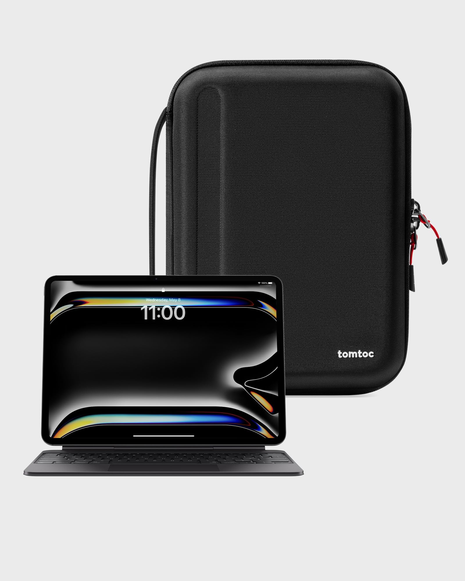tomtoc Portfolio Case for 11 Inch iPad Pro M4 & iPad Air M2 2024, iPad Pro M2&M1, 10.9-in iPad Air 5, 10.9-in iPad 10, Carrying Storage Sleeve Bag with Accessories Compartment