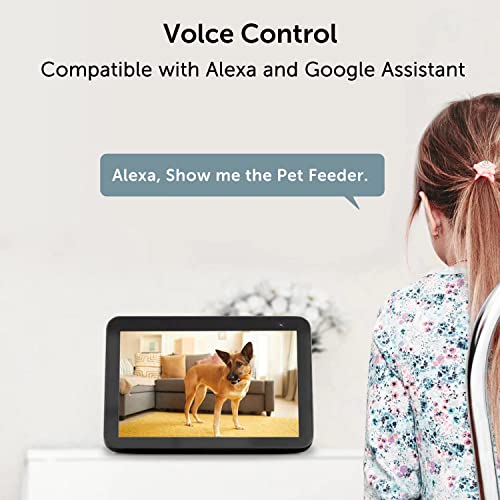 Automatic Cat Feeder, eco4life 6L WiFi Pet Food Dispenser, Timed Cat Feeder with Camera, APP Control, Scheduled Feedings and Portioned Meal, Compatible with Alexa, Google Assistant and Siri