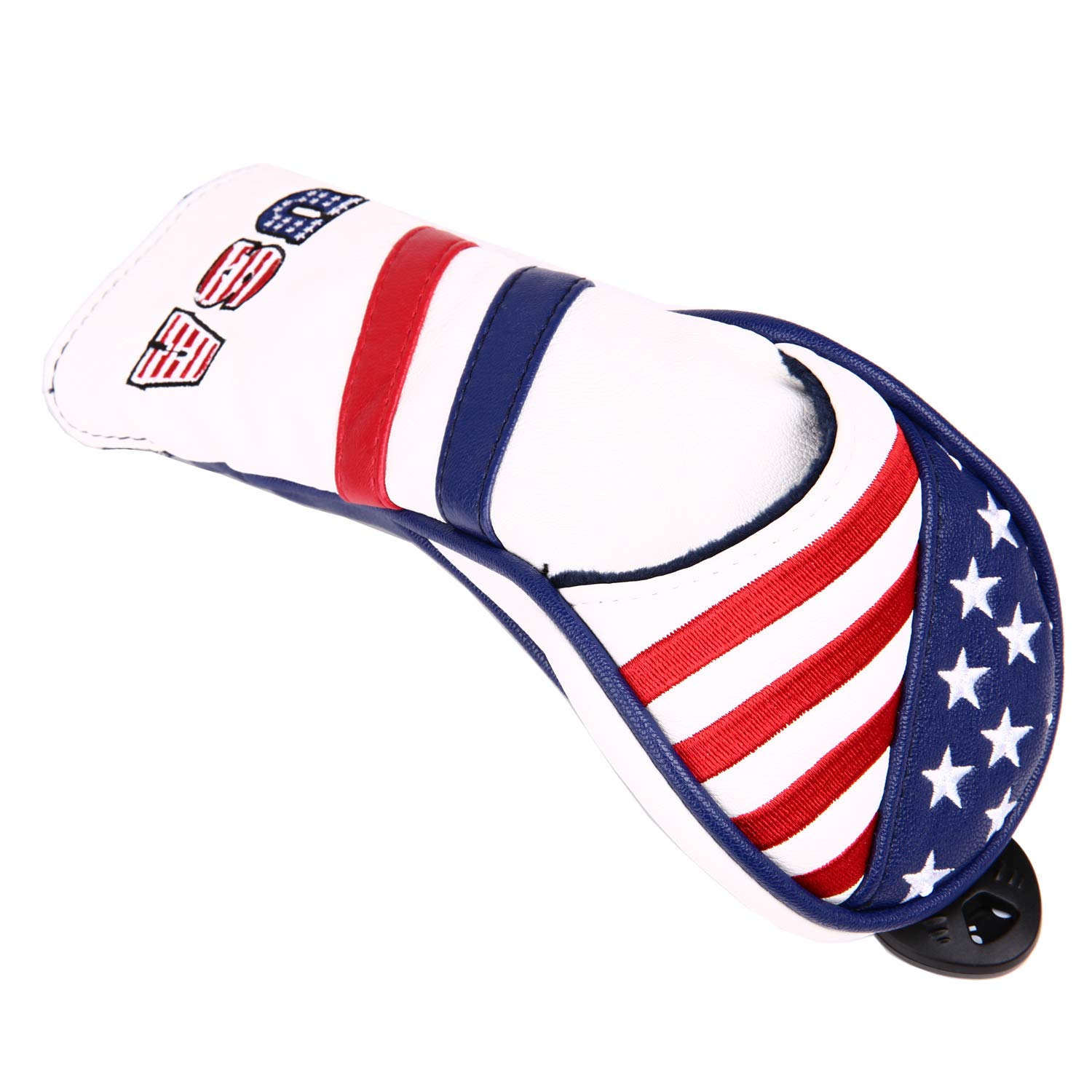 1 3 5 Golf Headcovers USA Stars and Stripes White Vintage Retro Patriotic Driver Fairway Wood Cover