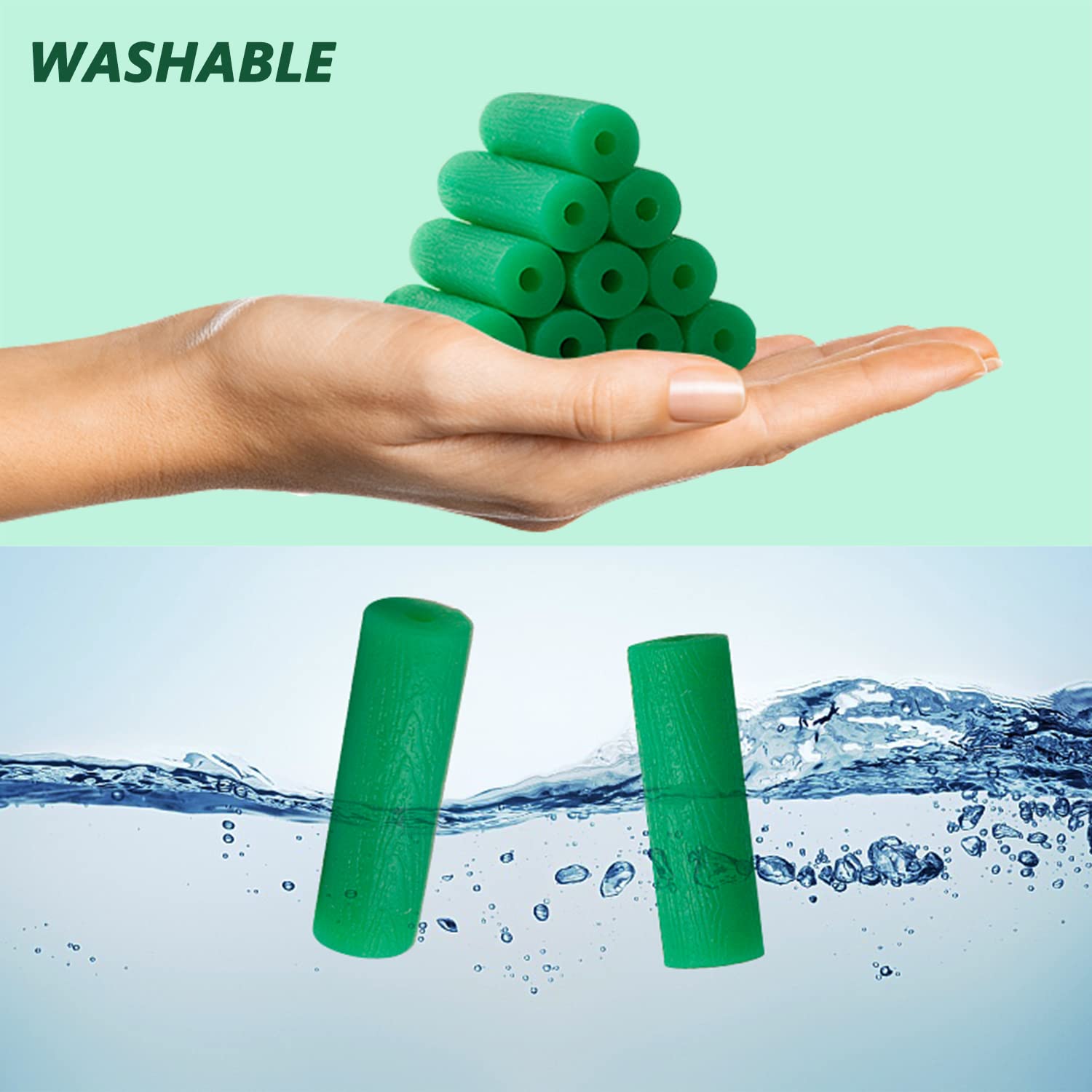 10 Pieces Aligner Chewies, Aligner Tray Seaters Chewies Orthodontic Dental Chewies for Aligner Chompers, Green