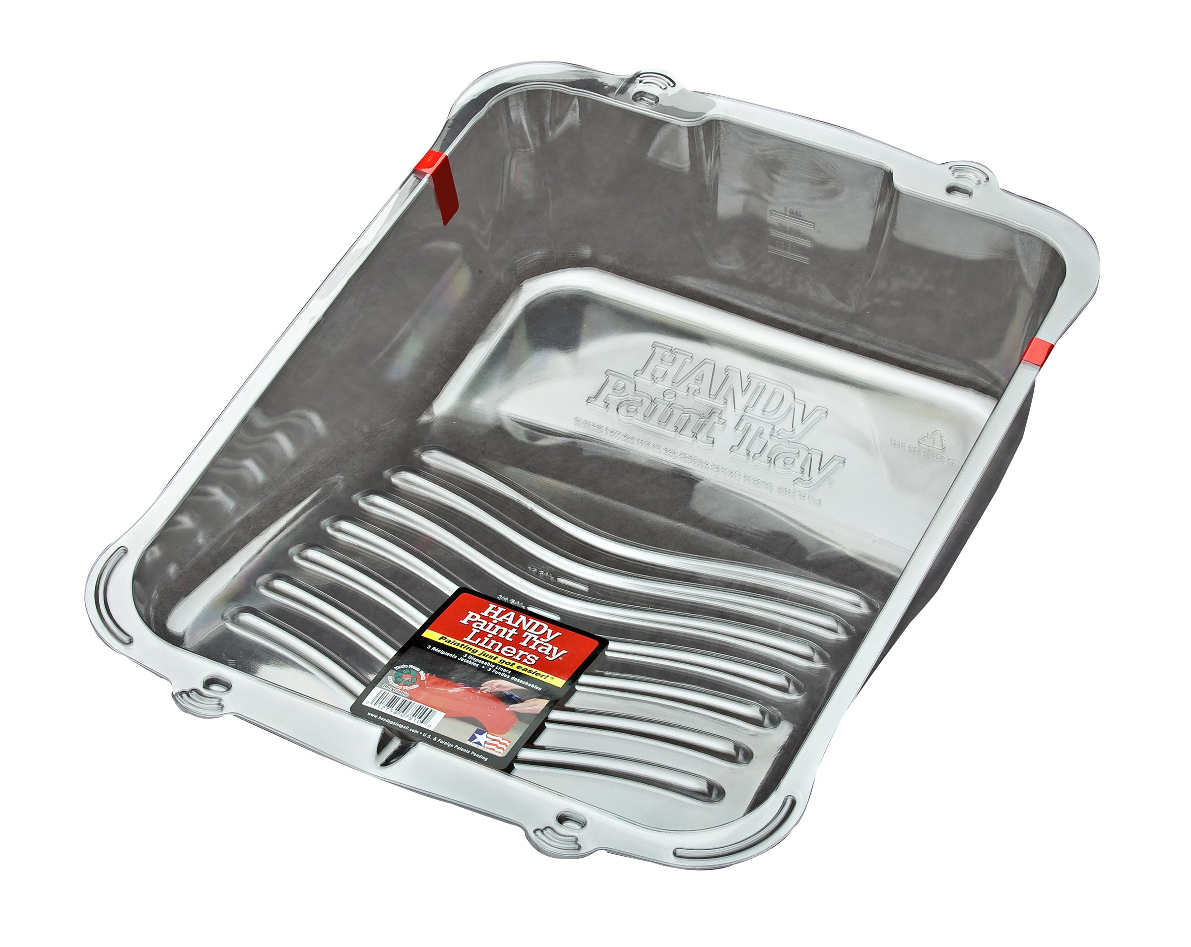 12-Pack of 1 Gal Bercom 7510-CC Clear Handy Disposable Deep Well Paint Tray Liner, 3-Pack