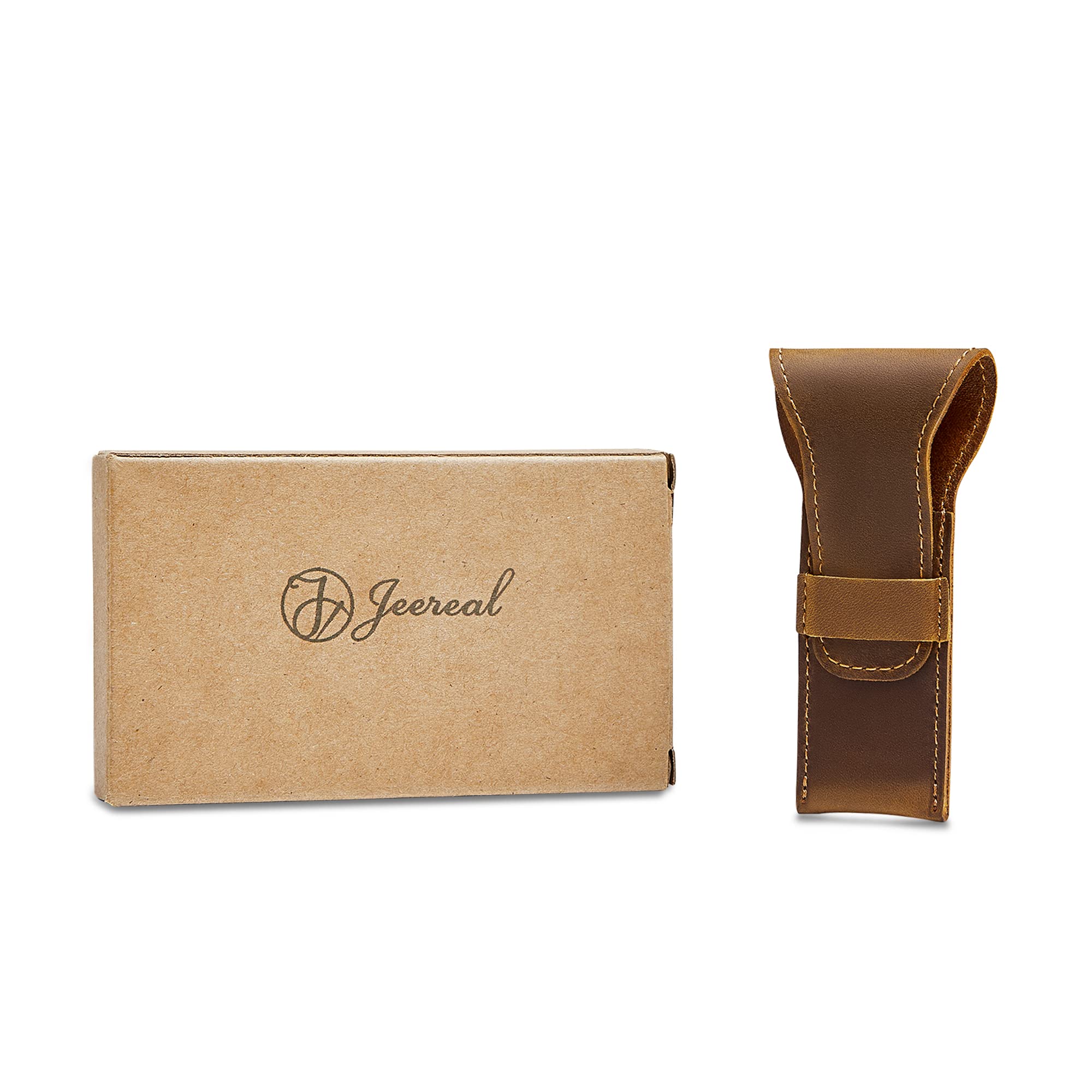 Safety Razor Case, Leather Razor Travel Case, Razor Cover Straight Safety Razor Case,Shaving Accessories-Jeereal