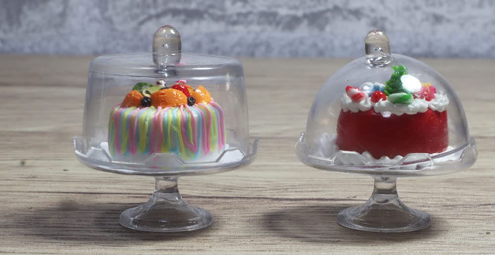 2 Style Vintage Bakery Cake Bread Dessert Display Cabinet Dollhouse Miniature Kitchen Furniture Accessories, Dollhouse Accessories Scale 1:6