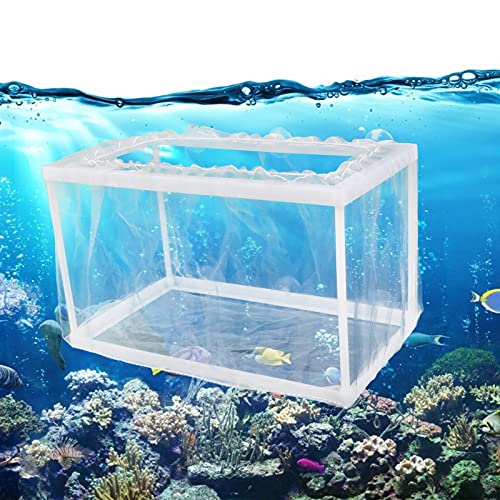 2 Pack Fish Breeding Box, 2 Pcs Fish Tank Breeder Net, Aquarium Separation Net Nylon Incubator Mesh, Fry Hatchery Incubator Mesh with 8 Suction Cup for Newborn Small Fish (Small Size, Big Size)