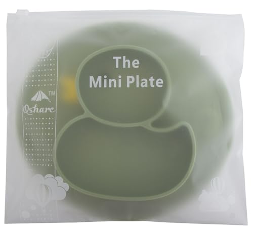 Lightening Corp Baby Plate Silicone Suction Toddler Plates, Divided Dishes for Toddler Kids, Self Feeding, BPA Free, Microwave and Dishwasher Safe (SP-21)