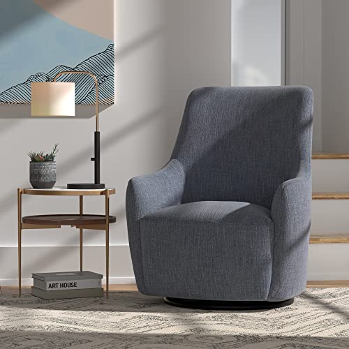 Amazon Brand β Rivet Contemporary High-Back Upholstered Swivel Accent Chair, 31.1"W, Dark Grey