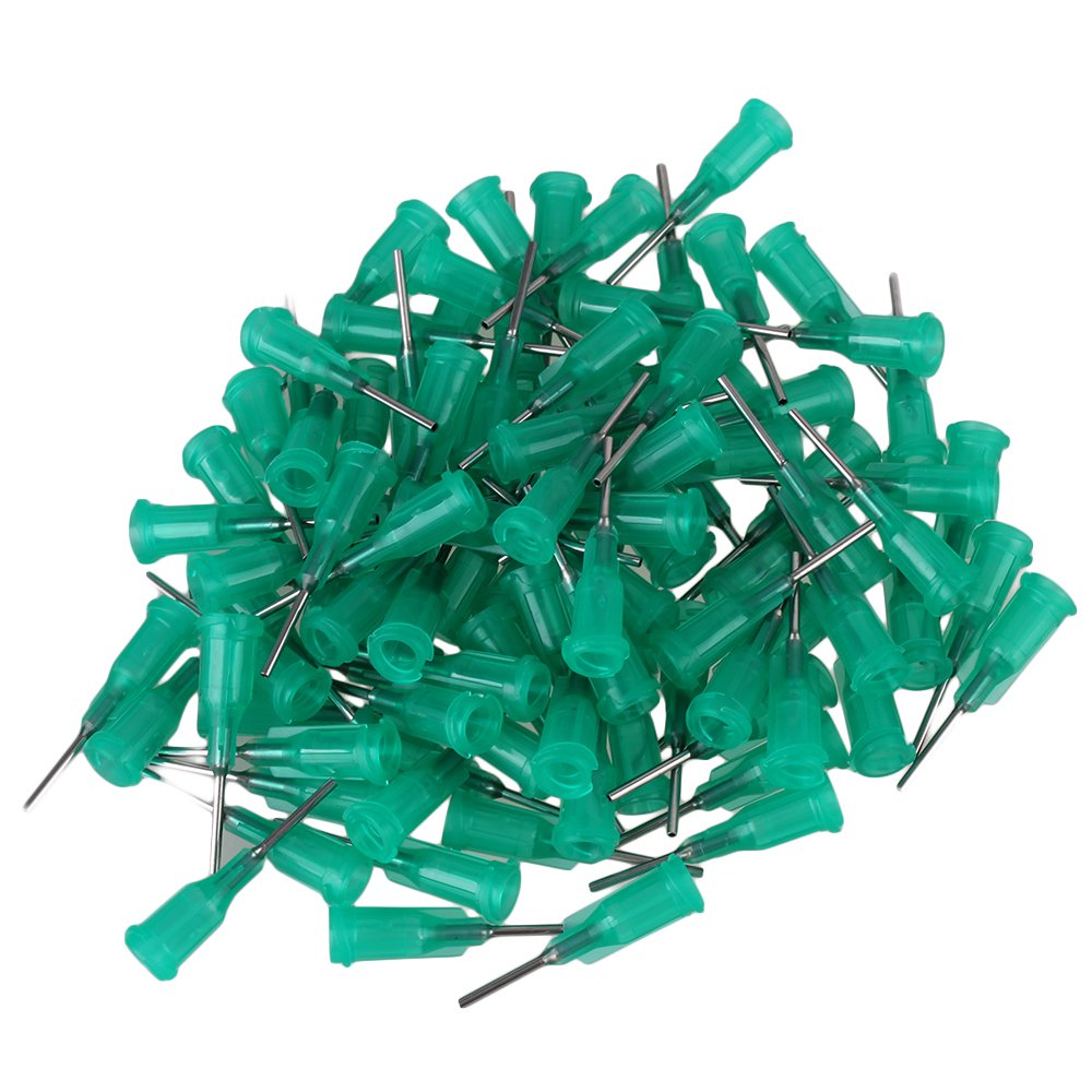 100pcs 18 Gauge 1/2" Green Blunt Dispensing Needles Syringe Needle Green