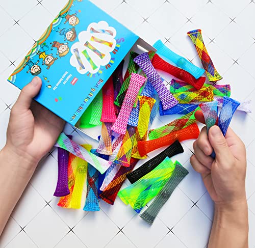 44 Pcs Mixed Color Marble Mesh FIDGET TOY Stress Relieve toy, Focus Enhance, Relieves Stress and Increase Focus for Adults and Children, has helped with ADHD ADD OCD Autism
