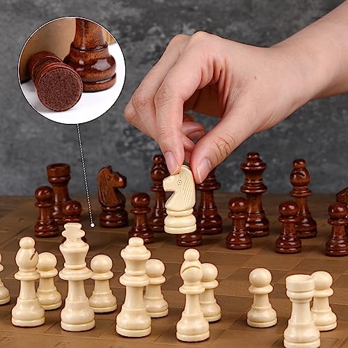 12" Leather Magnetic Chess Sets - Chess & Checkers Board Game, suwam Portable Travel Chess Board Games, Beginner Large Chess Set for Kids and Adults