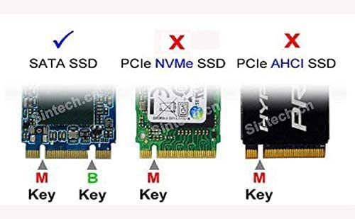 Sintech M2(NGFF) SATA SSD Card,for Upgrade 24Pin 2012 Year MacBook PRO Retina SSD (Fit M.2 SATA 2280 SSD,Not Fit M.2 nVME SSD)