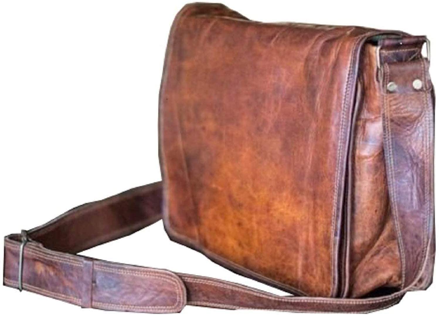 Leather Satchel Chic Crossbody Shoulder Sleek Sling Bag Genuine Leather iPad/Tablet Vintage Tan Brown 9 inch Messenger Bag For 9 inch iPad Pro for Women Men Gift by Cureo
