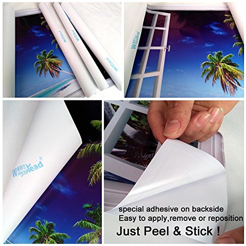3D Wall Stickers Airplane Peel and Stick Vinyl Wall Decals Removable Decor Mural Art Poster for Bedroom Home Decorations- 24x36 inches