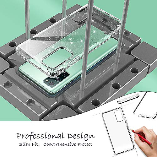 ANNSD Galaxy S20 Fe Case(5G),Glitter Clear Sparkly Bling Slim Flexible TPU Shock Absorption Rubber Full Body Protective Cover for Samsung Galaxy S20 Fe Case (6.5" Display) 2020(Bling)