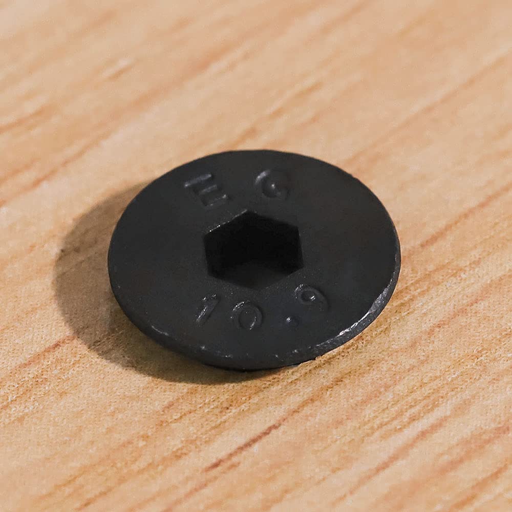 25pcs 1/4-20 x 1 Flat Head Screws, Black Oxide Finish, 10.9 Alloy Steel, Full Thread Socket Cap Bolts Screws for Automotive, Metalworking and Structural Assembly