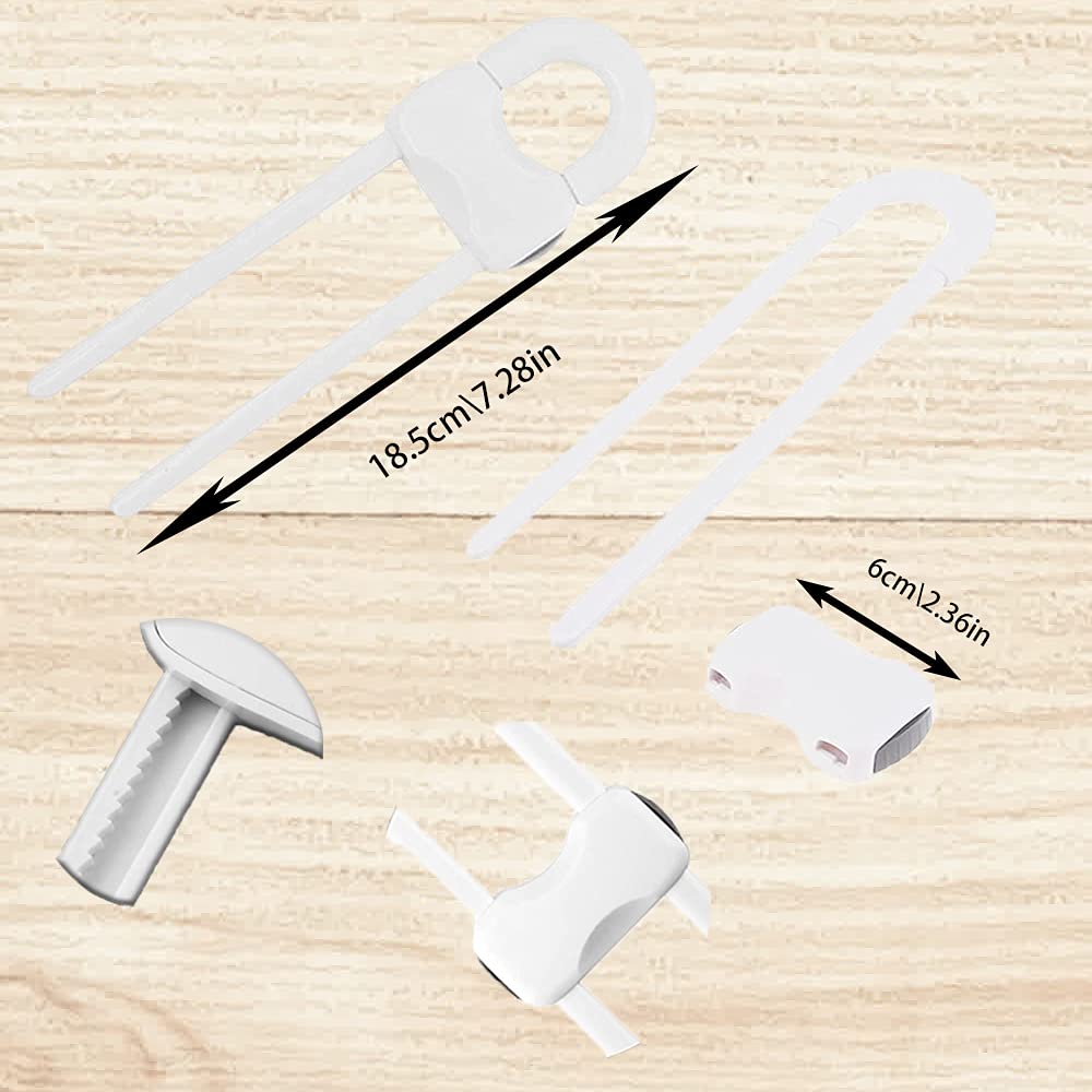 22 pcs Child Safety Lock and Corner Protector Outlet Cover, 8 pcs Strap Locks Baby Proofing Cabinet Locks for Fridge Drawers Dishwasher, 4 pcs Table Corner Guards and 10 pcs Electric Plug Protector