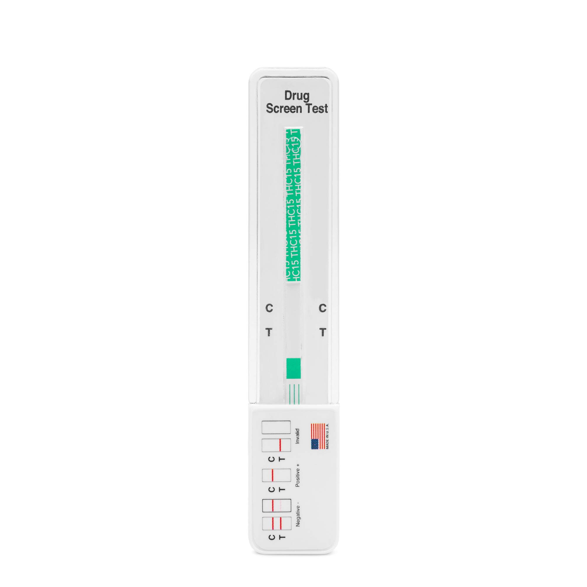 15 Pack - DrugExam Made in USA Most Sensitive Marijuana THC 15 ng/mL Single Panel Drug Test Kit - Marijuana Drug Test with 15 ng/mL Cutoff Level for Detecting Any Form of THC (15)