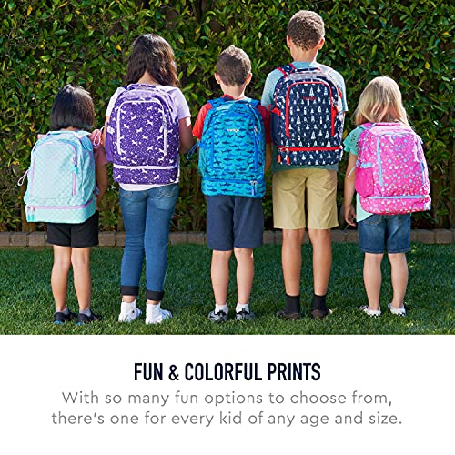 Bentgo 2-in-1 Backpack & Insulated Lunch Bag Set With Kids Prints Lunch Box and 4 Reusable Ice Packs (Space Rockets)