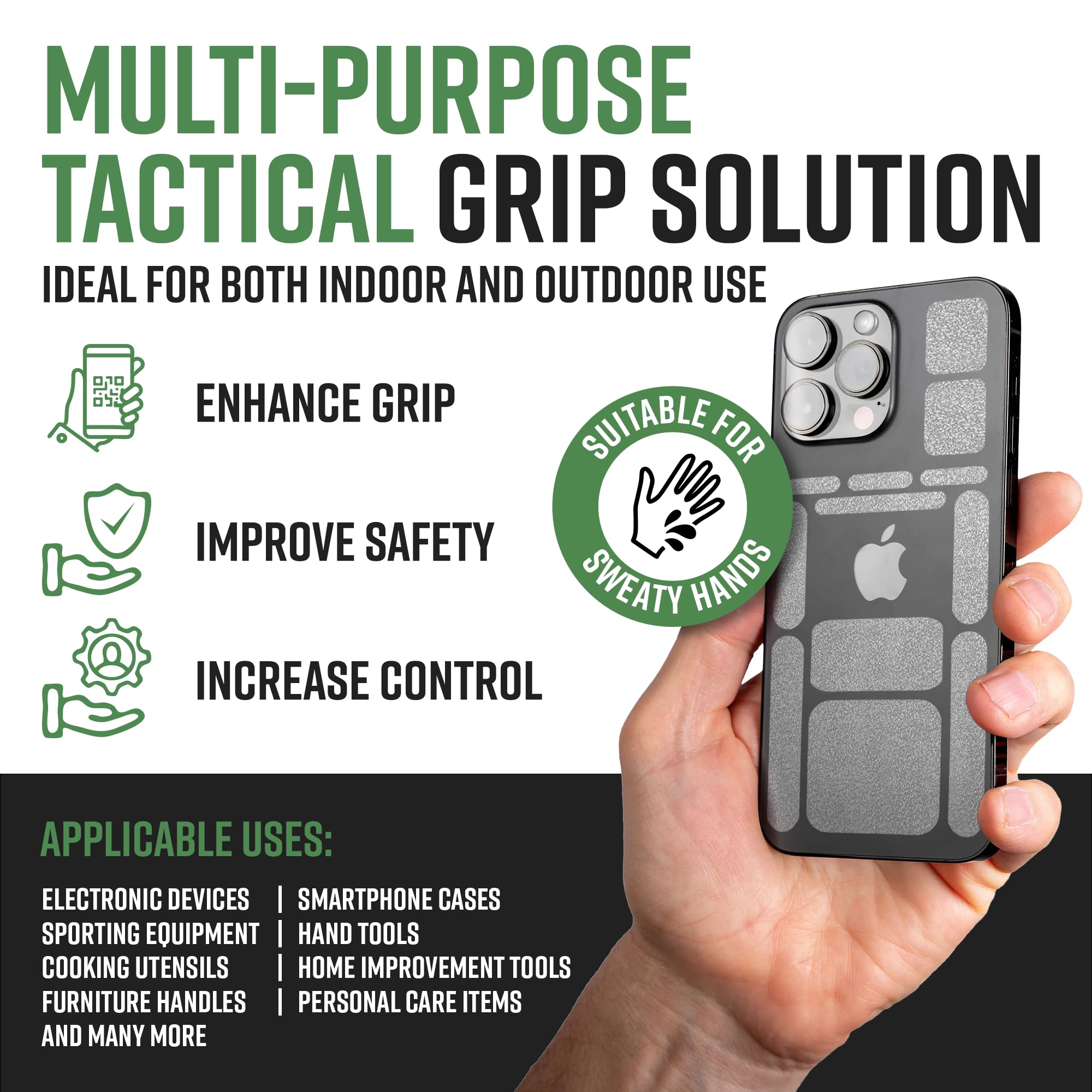 13 Pcs Rubber Grip Tape, Clear Grip Tape, Cell Phone Grip Tape Compatible with iPhone Rubberized Tape Clear Phone Grip Stickers by Dragon Grips, 1 Pk