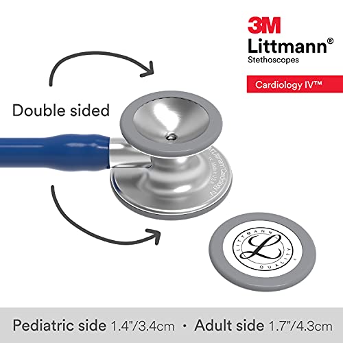 3M Littmann Cardiology IV Diagnostic Stethoscope, 6154, More Than 2X as Loud*, Weighs Less**, Stainless Steel Chestpiece, 27" Navy Blue Tube