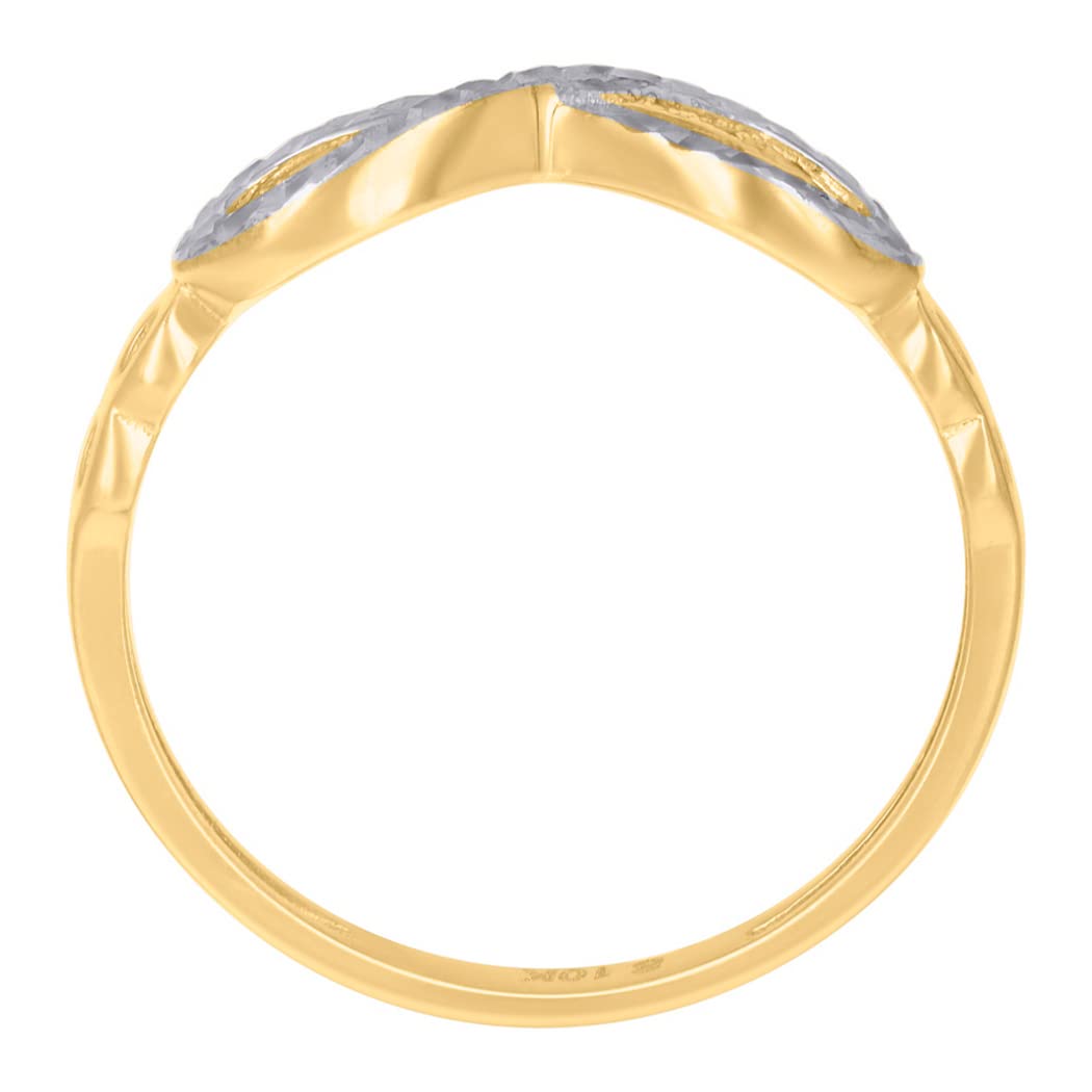 10k Two tone Gold Womens Infinity Ring Measures 6mm Wide Jewelry for Women