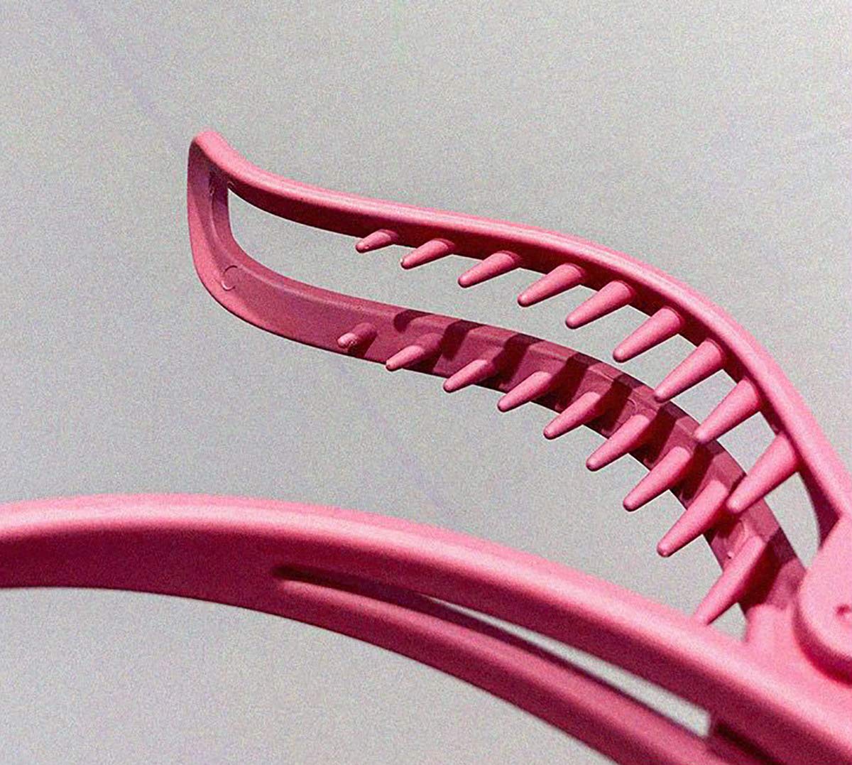 6PCS Hair Claws Clips No Slip Strong Hair Clips Teeth Curve Durable Alligator Duck Bill Jaw Clips Hair Styling Accessories (01)