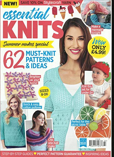 ESSENTIAL KNITS, ISSUE, 2017 ISSUE, 02 FREE GIFTS OR INSERTS ARE NOT INCLUDED.