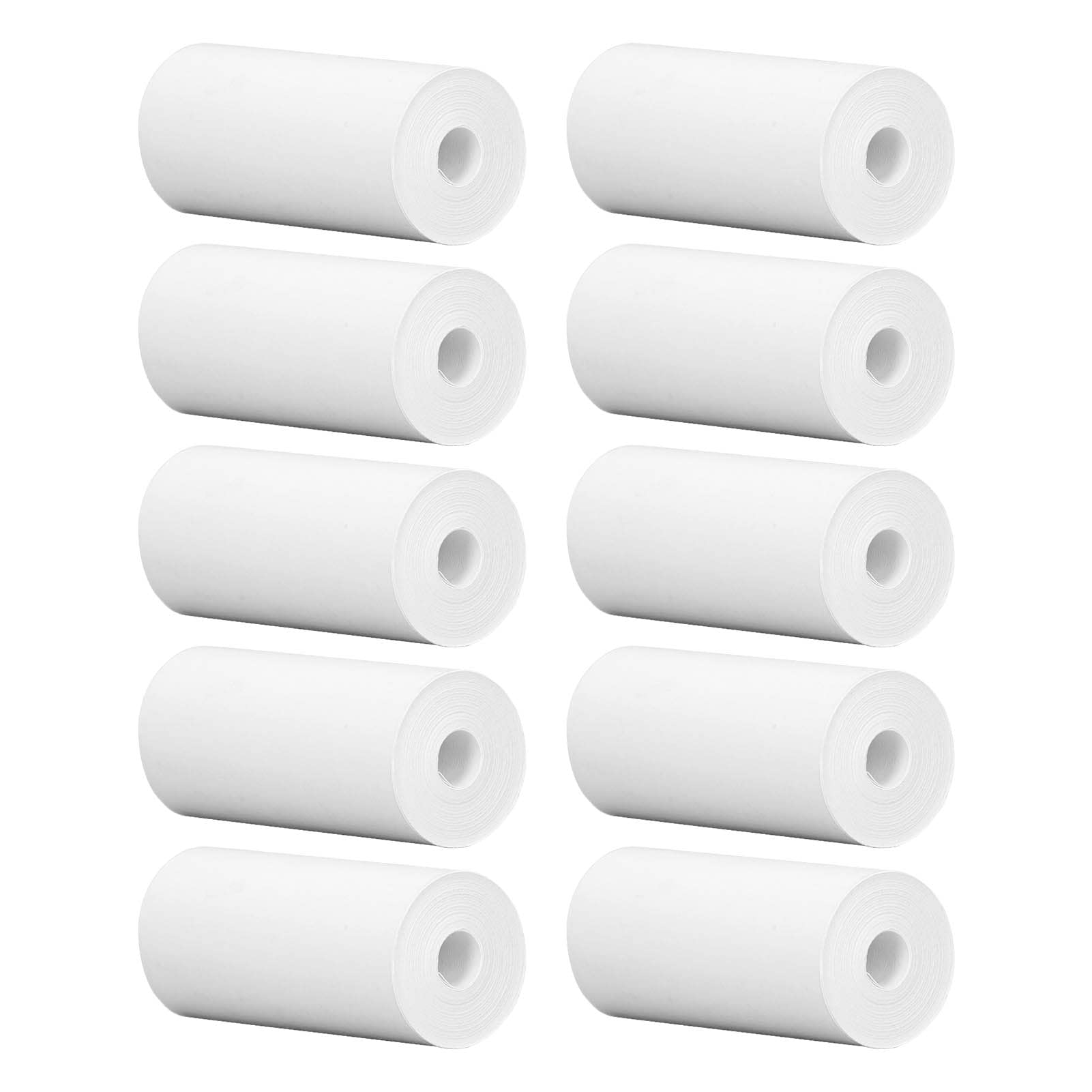 10 Rolls Thermal Paper, 2.24 x 0.98in White Thermal Paper for Portable Bluetooth Pocket Mobile Printer