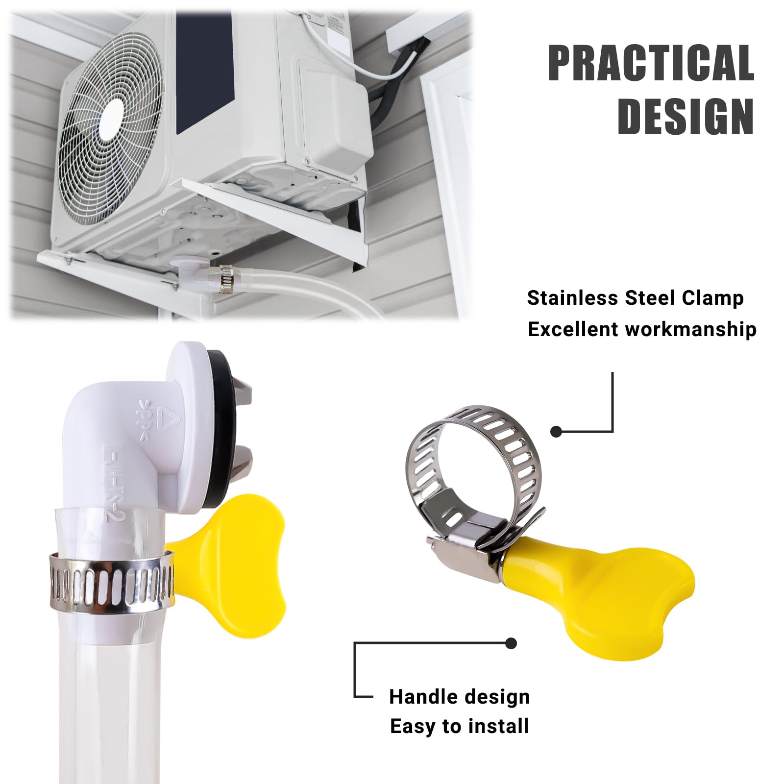 10ft Air Conditioner Drain Hose, AC Drain Hose Connector,Window Air Conditioner Drain Kit for Universal Mini-Split Unit (1Pack)